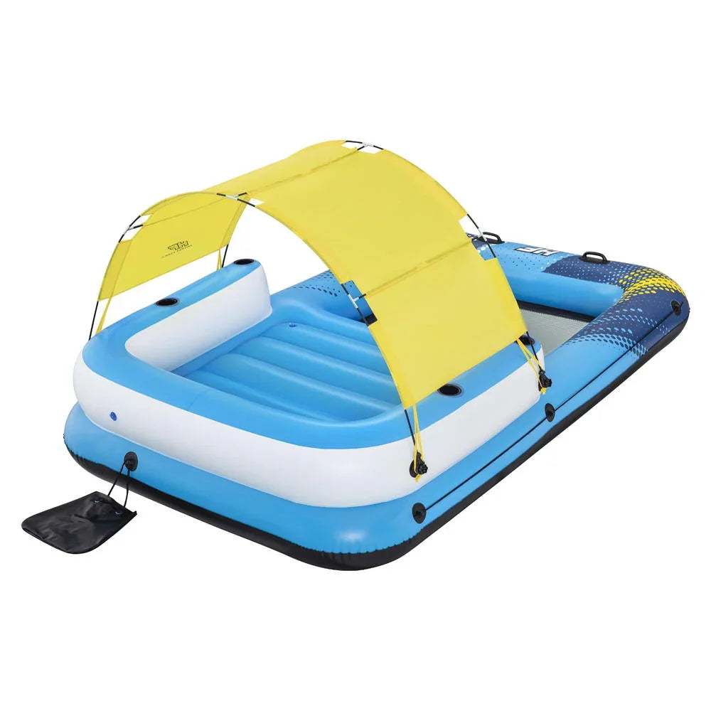 Inflatable Floating Island Float Lounger Sunshade Pool Bed 3.05Mx1.86M ...