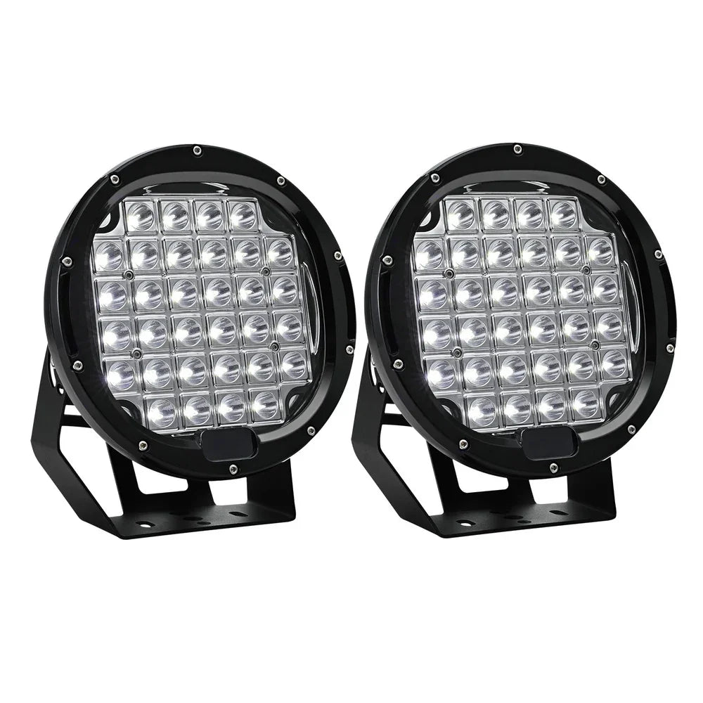 Pair LED Driving Lights 9 Inch Flood Spot Lights Car Truck SUV 12V 24V ...