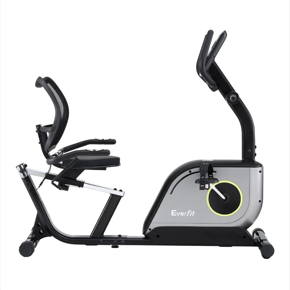 Everfit Recumbent Exercise Bike Magnetic Cycling Mesh Chair 120kg Load ...