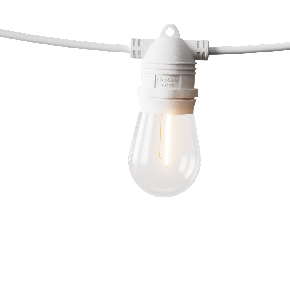 14M LED Festoon Light Outdoor String Light Christmas Wedding Party Dec ...