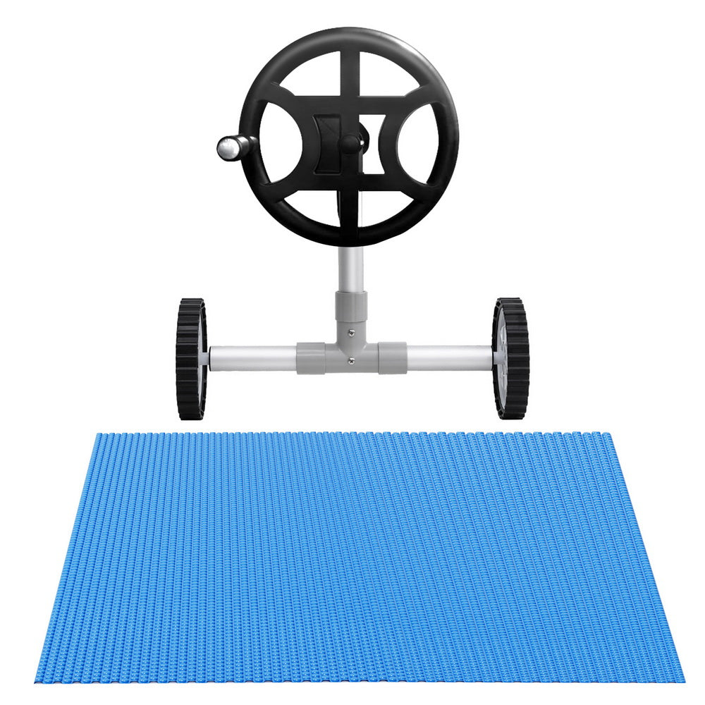 Aqua Buddy Pool Cover 600 Micron 7x4m w/ Roller 4m Swimming Pools Sola ...