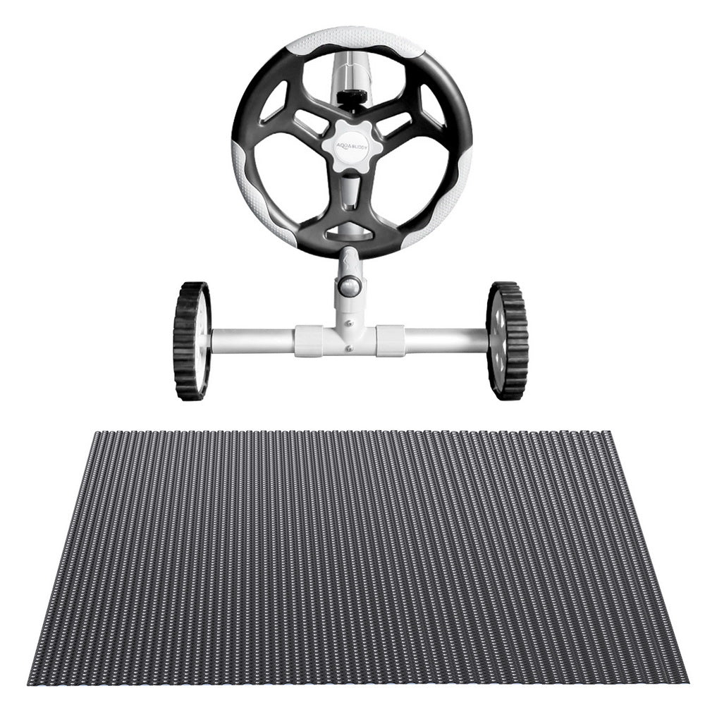 Aqua Buddy Pool Cover 600 Micron 9.5x5m w/ Roller 5.55m Swimming Pools ...