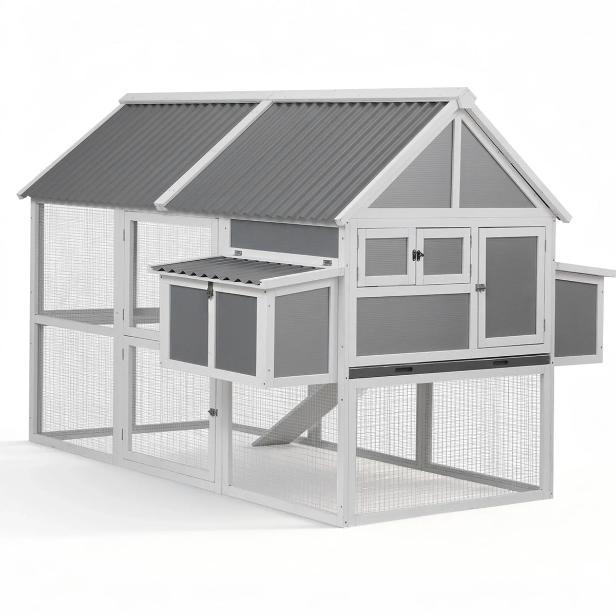 i.Pet Chicken Coop Large Outdoor Rabbit Hutch Chook House Hatch Box Wi ...