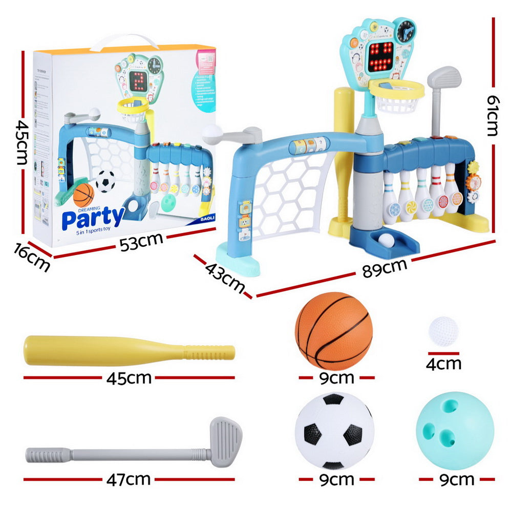 Keezi Kids Basketball Hoop Stand Bowling Baseball Golf Game Sports Toy ...