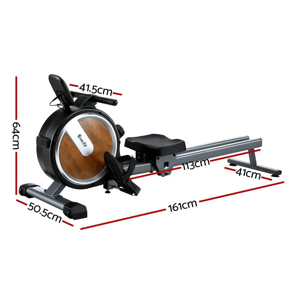 Everfit 16 Level Magnetic Rowing Machine for Home with App Connect Wal ...