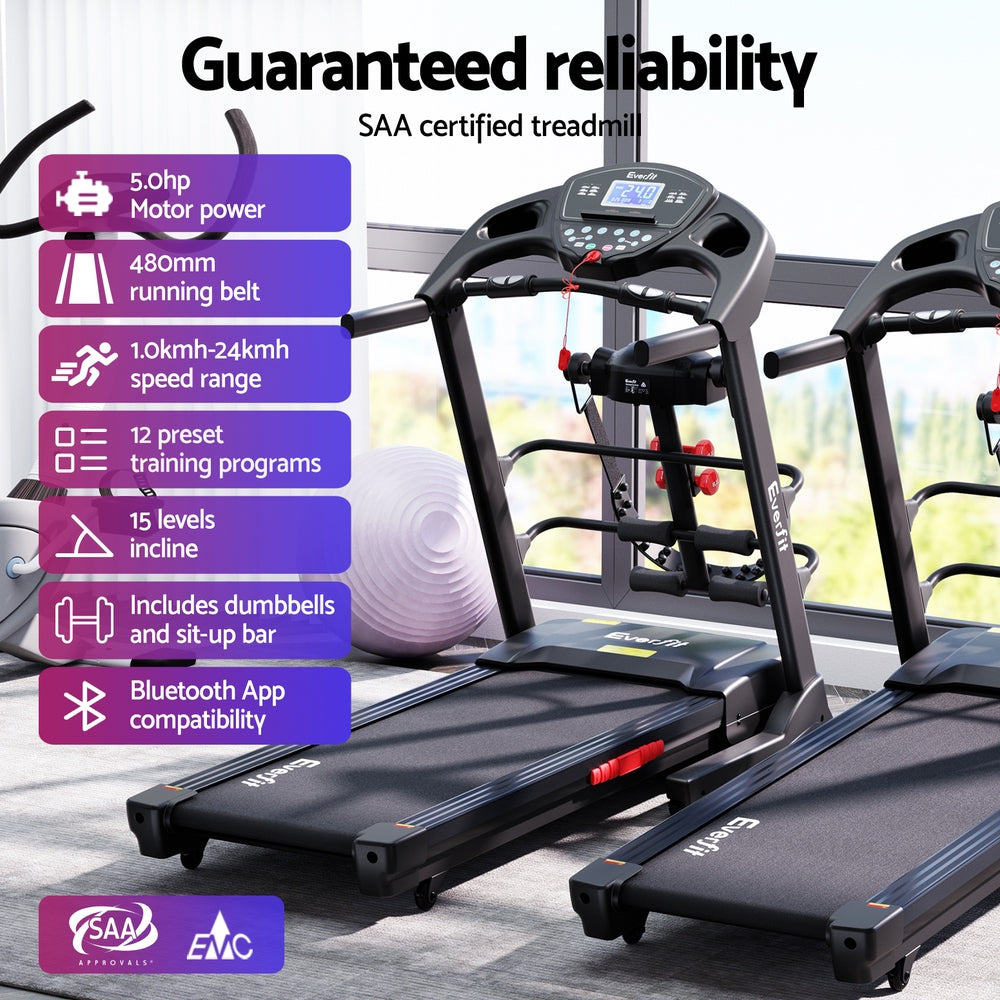 Treadmill Electric Home Gym Fitness Exercise Machine w/ Massager 480mm ...