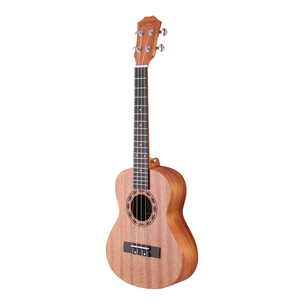 Alpha 23" Ukulele Natural Mahogany Concert Beginner Gift w/ Carry Bag ...