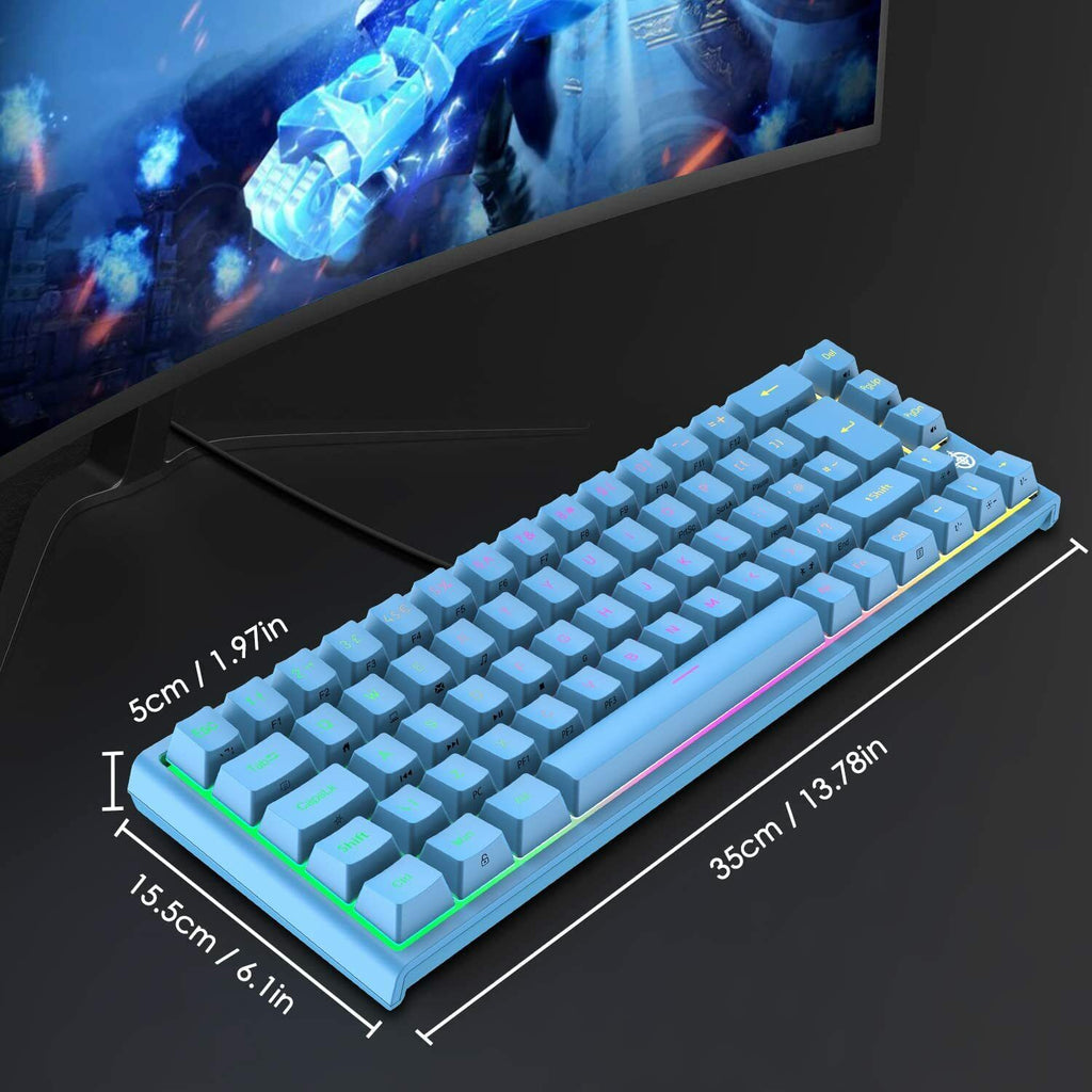 67 Keys Layout Design Mechanical Gaming Keyboard PC PS4 RGB Backlight