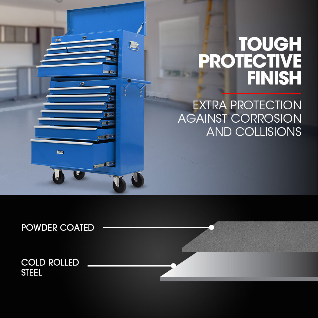 BULLET 16 Drawer Tool Box Cabinet Chest Storage, Toolbox Garage Organi ...