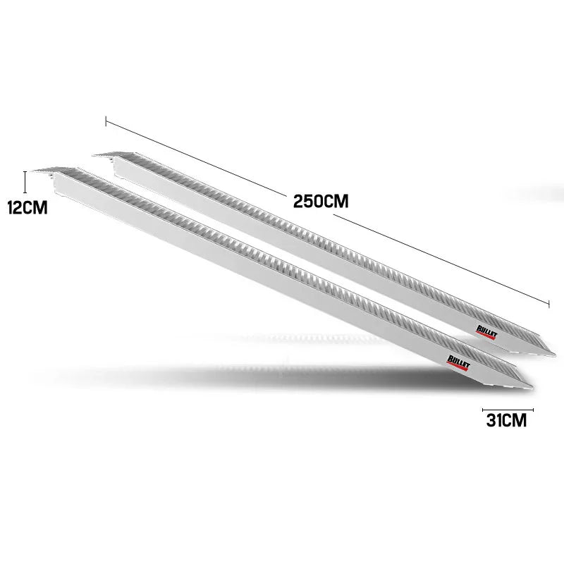BULLET Pair of 2.5m Aluminium Loading Ramps, 2800kg capacity ...