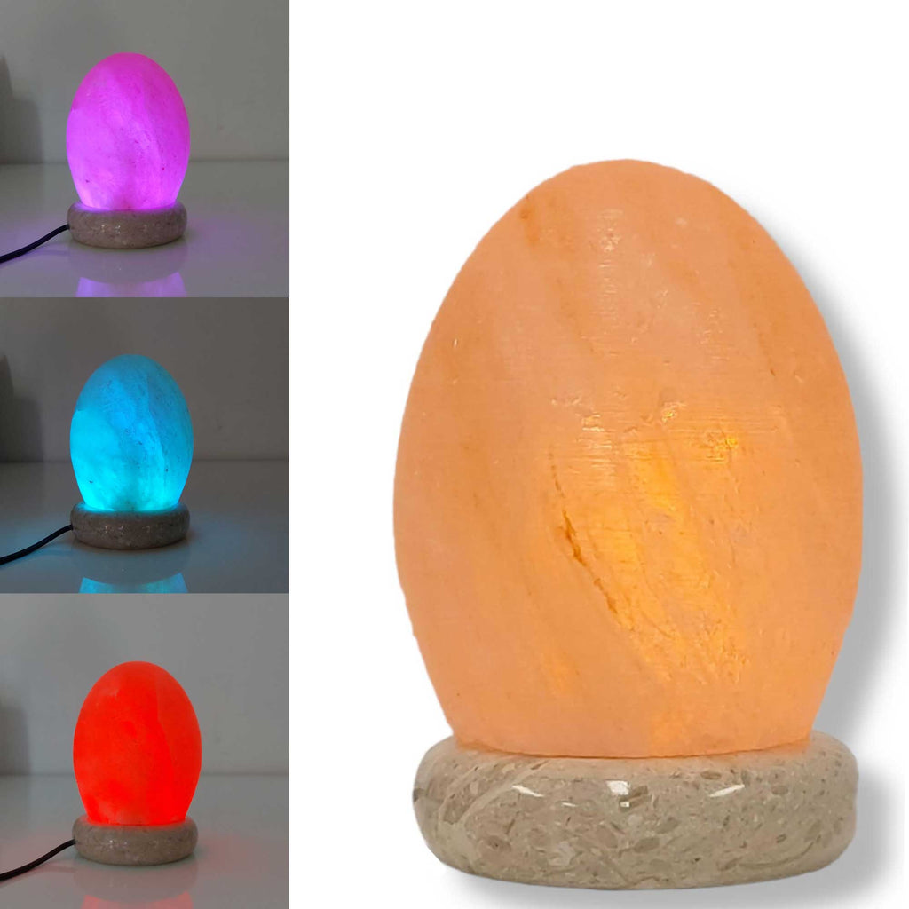 USB Colour Changing Egg Shape Himalayan Pink Salt Lamp Color Change LE