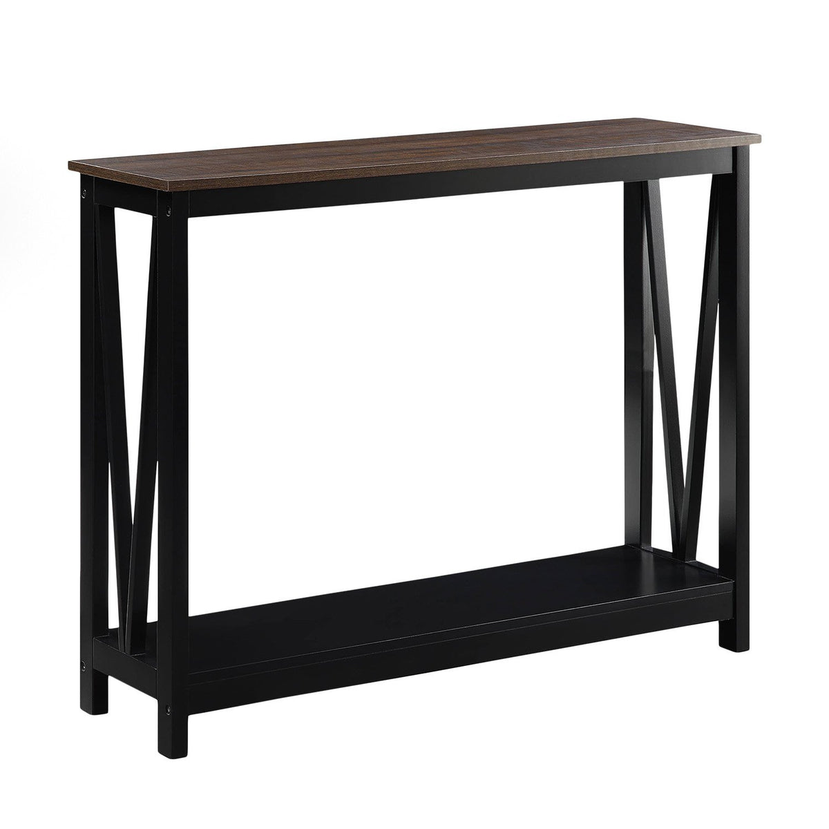 Sarantino Cielo 2-Tier Console Table Dark Walnut| KingsWarehouse