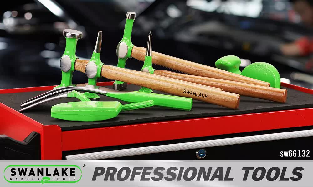 9-Piece Garden Tools Auto Body Hammer Dolly Set Car Body Dent Repair T ...