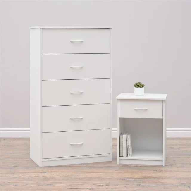 NNECN Classic Elegance: Five-Drawer Chest for Organized Living ...