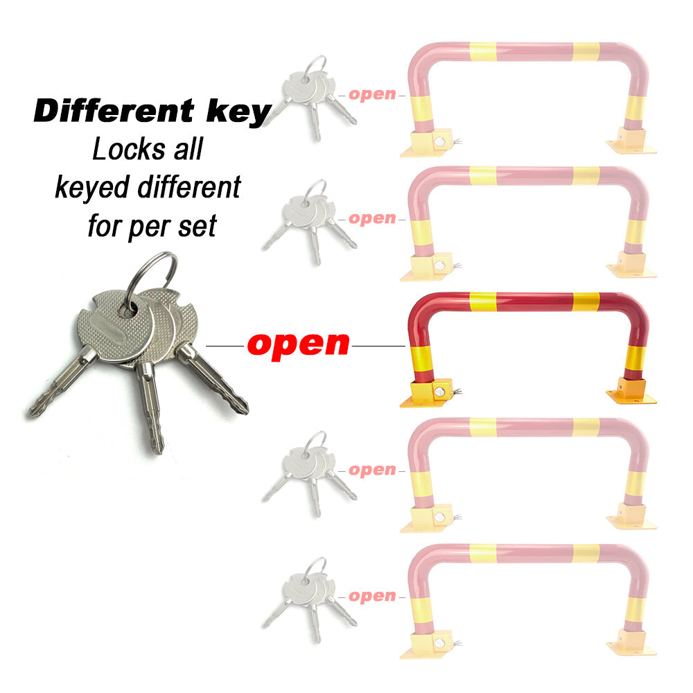 Arch Parking Barrier Fold Down Vehicle Security Locker Keyed Different ...