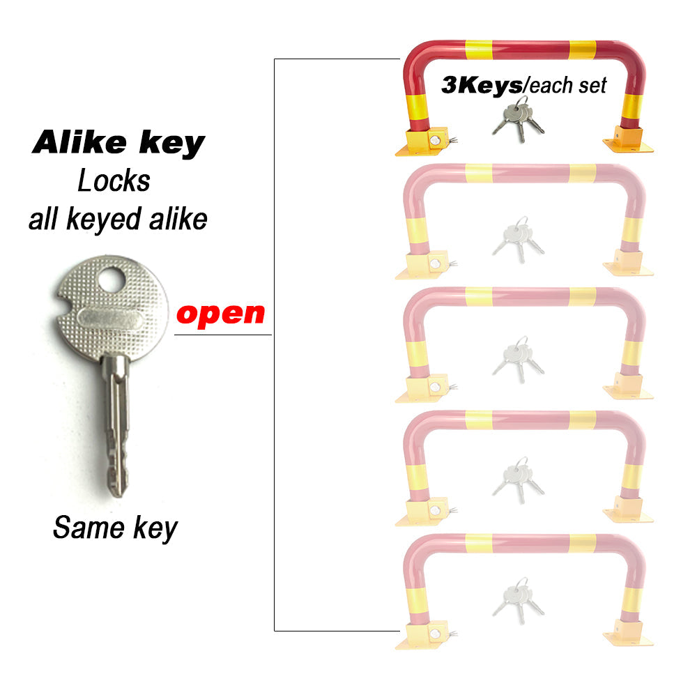 Arch Parking Barrier Fold Down Vehicle Security Locker Keyed Alike ...