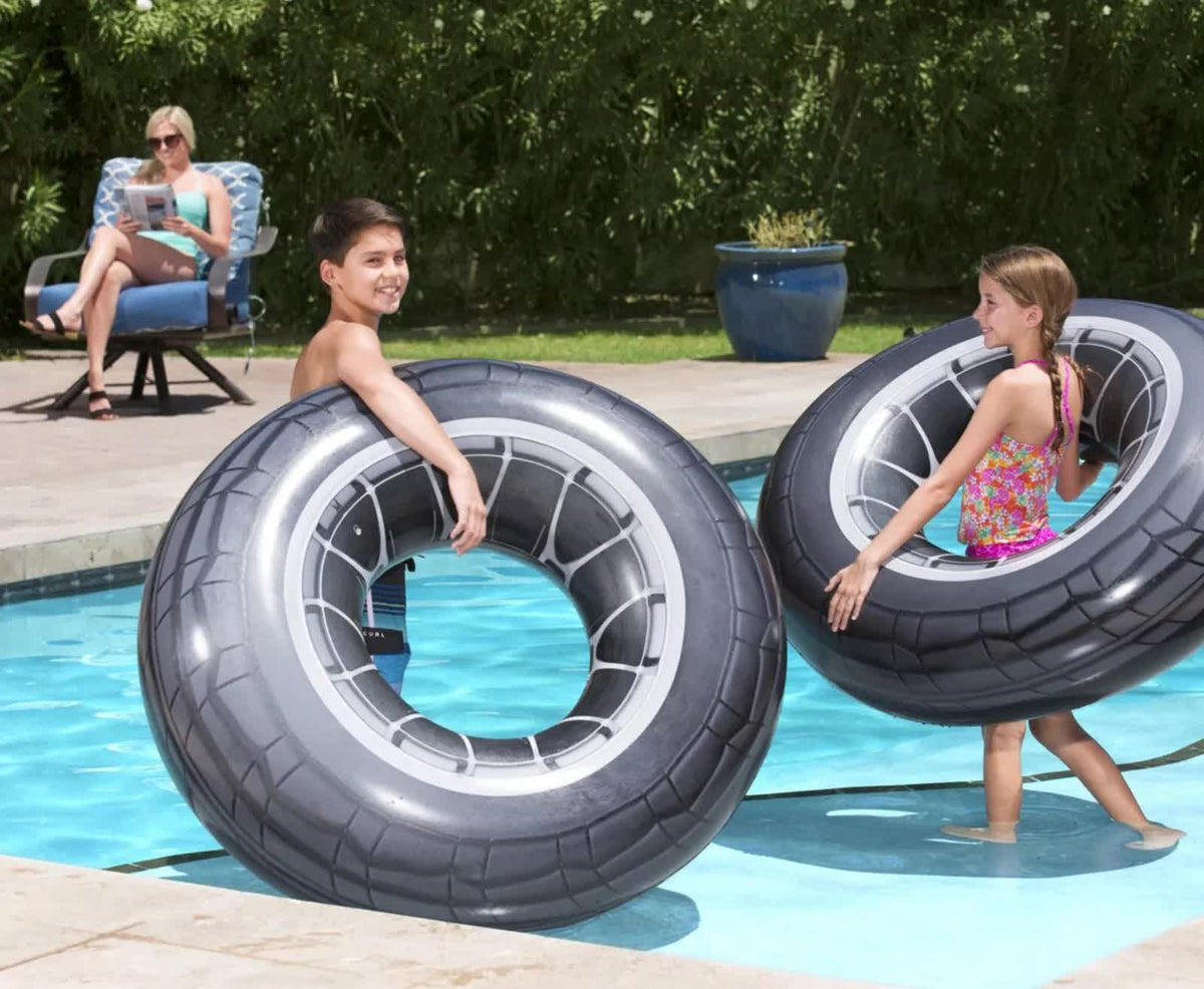 Bestway Inflatable 1.19m High Velocity Tire Tube Pool Float| KingsWarehouse