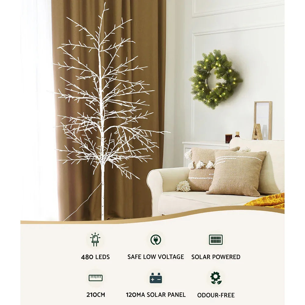 2.1M Christmas Tree 480 LED Solar Jingle Jollys| KingsWarehouse