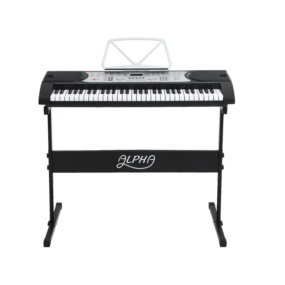 Alpha 61 Keys Electronic Piano Keyboard Digital Electric w/ Stand Stoo ...