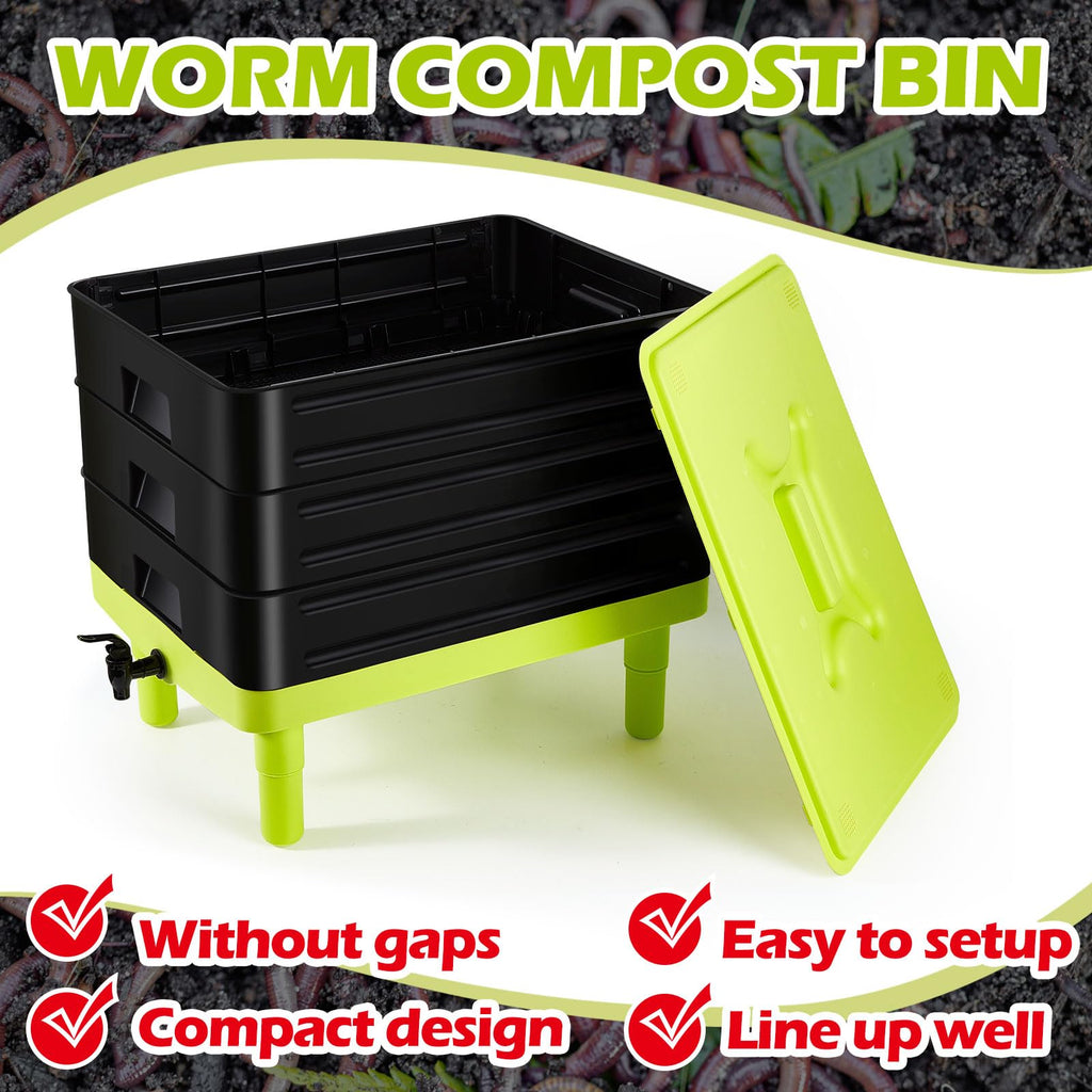 Compost Bin Kitchen Worm Factory 360 Composting Bin - 5-Tray ...